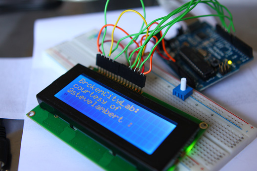 Parsing Rss Feeds For The Arduino Lcd Php Project Broken City Lab